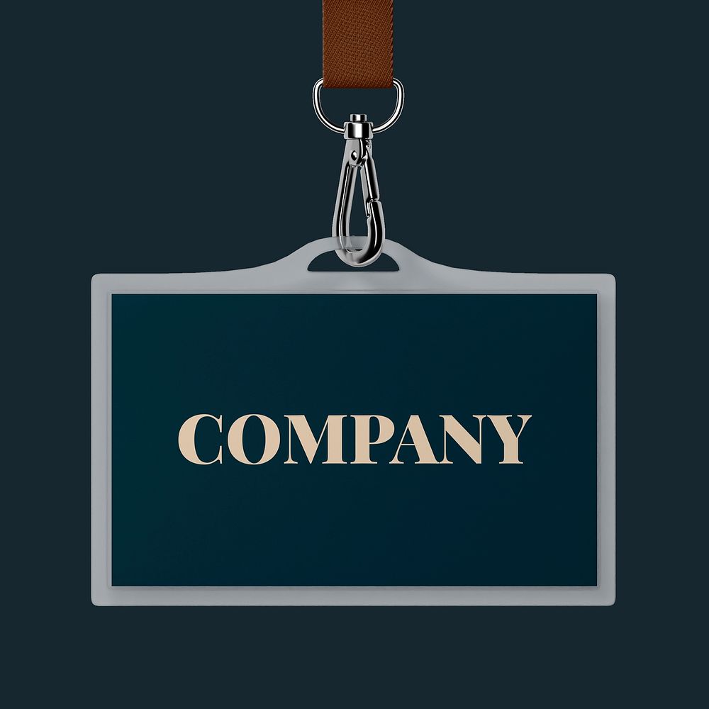 Staff card mockup, blue 3D | Free PSD Mockup - rawpixel