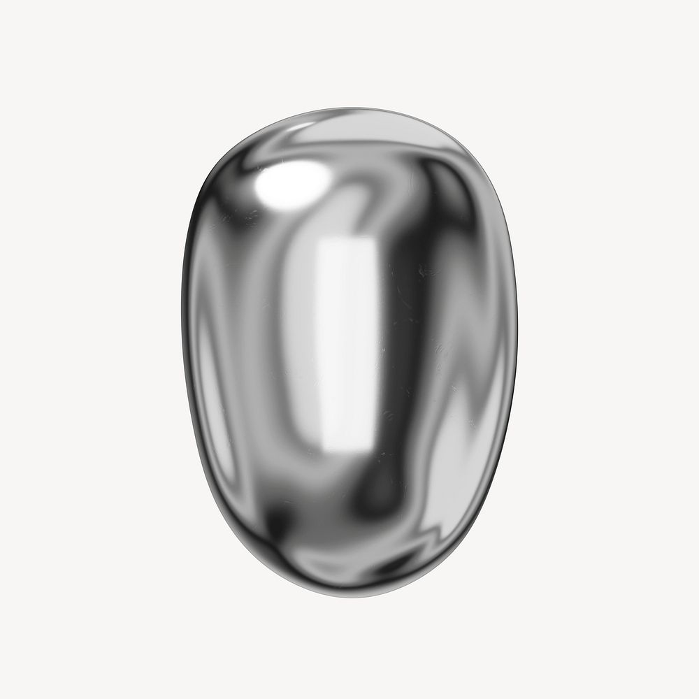 Apostrophe mark, 3D chrome metallic | Premium PSD - rawpixel