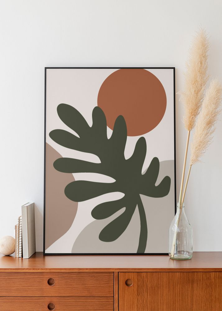 Aesthetic framed picture on cabinet, | Free Photo - rawpixel