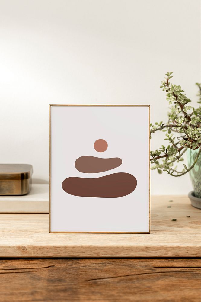 Aesthetic framed picture on cabinet, | Free Photo - rawpixel