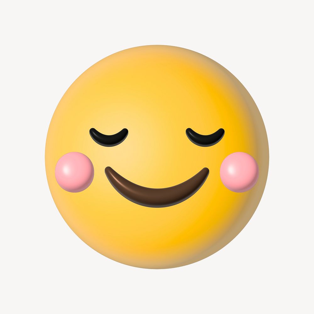 Happy zen 3D emoticon | Free PSD - rawpixel