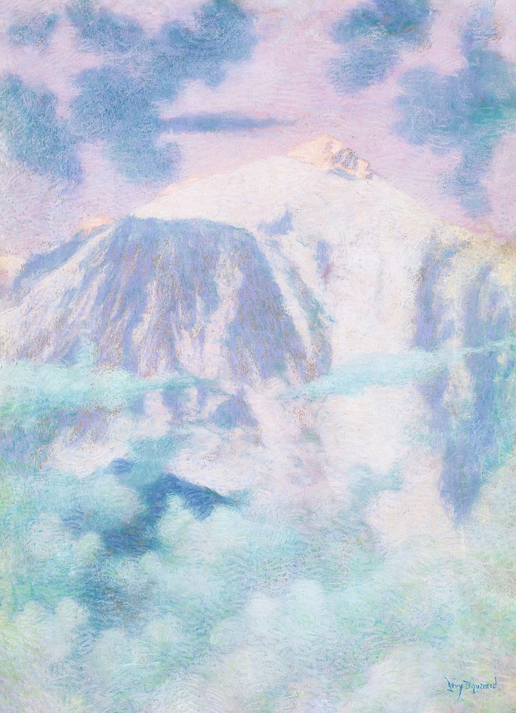 Pastel mountains dreamscape drawing. Original | Free Photo - rawpixel