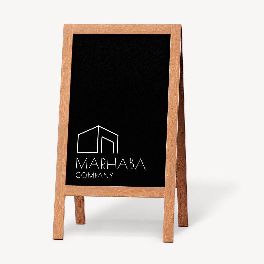 Foldable a-frame sign mockup, interior | Free PSD Mockup - rawpixel