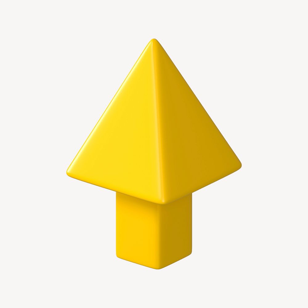 3D yellow up arrow clipart | Premium PSD - rawpixel