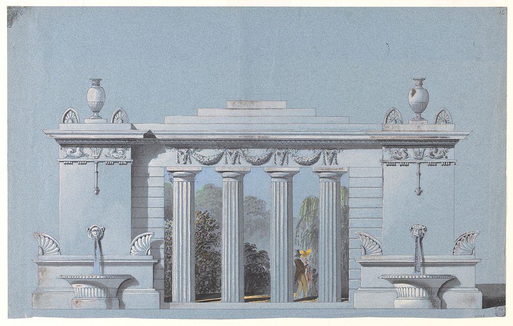 Design for a Park Colonnade, | Free Photo - rawpixel