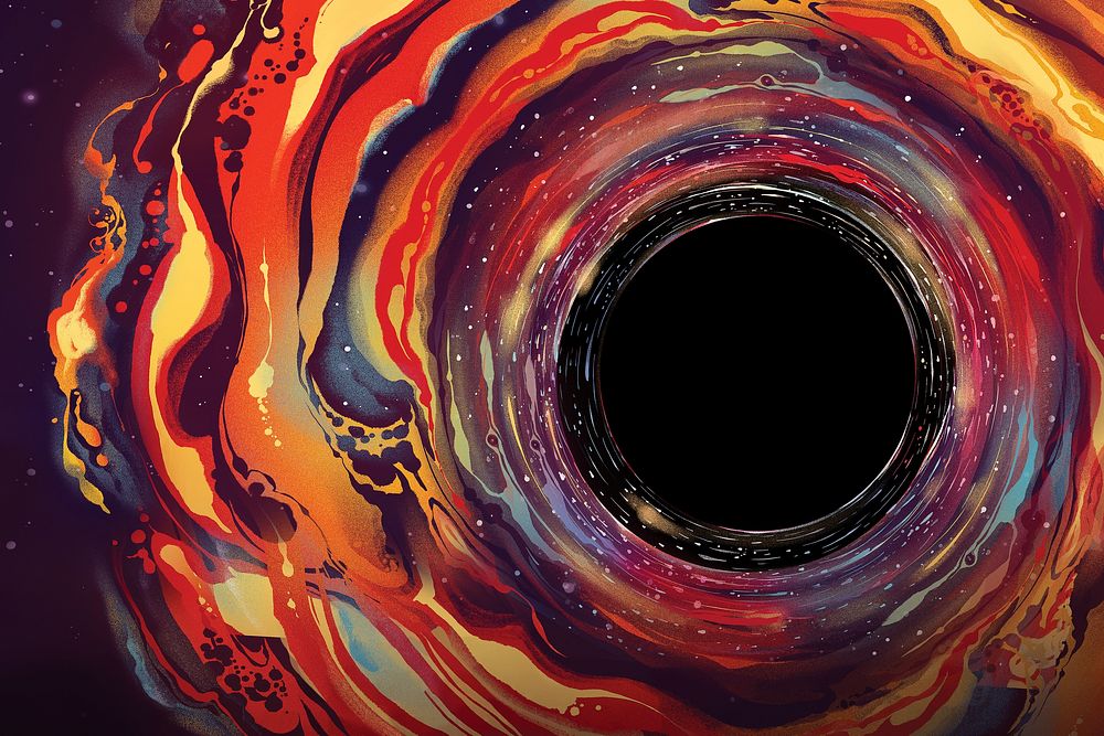 Abstract colorful black hole background. | Premium Photo Illustration ...