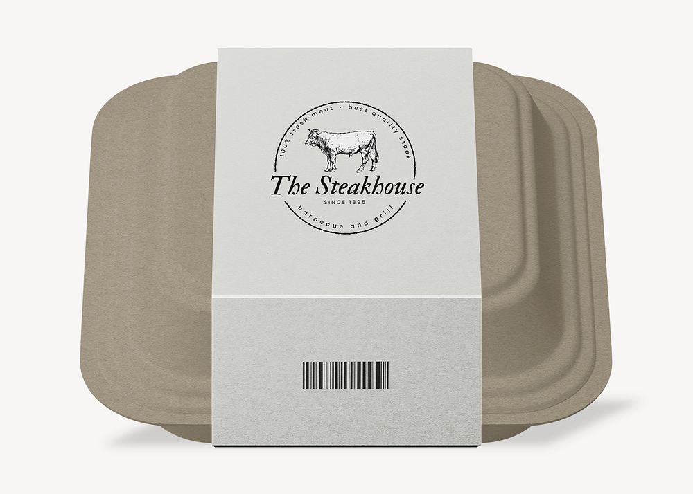 Takeaway box label, food packaging | Free Photo - rawpixel