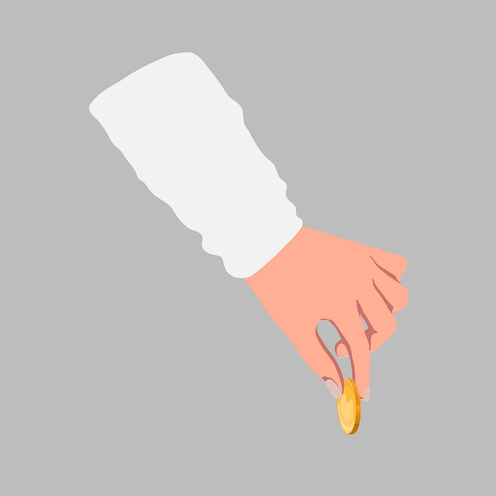 Picking coin vector illustration collage | Premium Vector Illustration ...