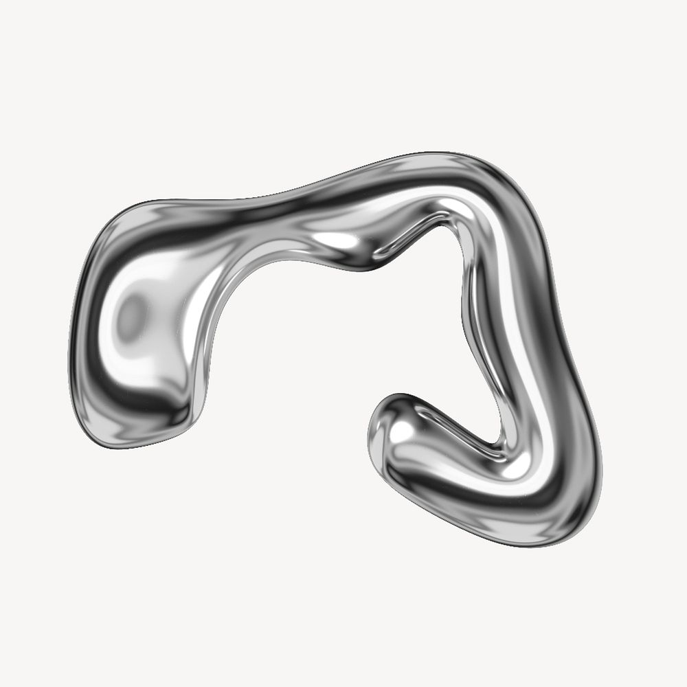 3D liquid metal shape, abstract | Premium Photo - rawpixel