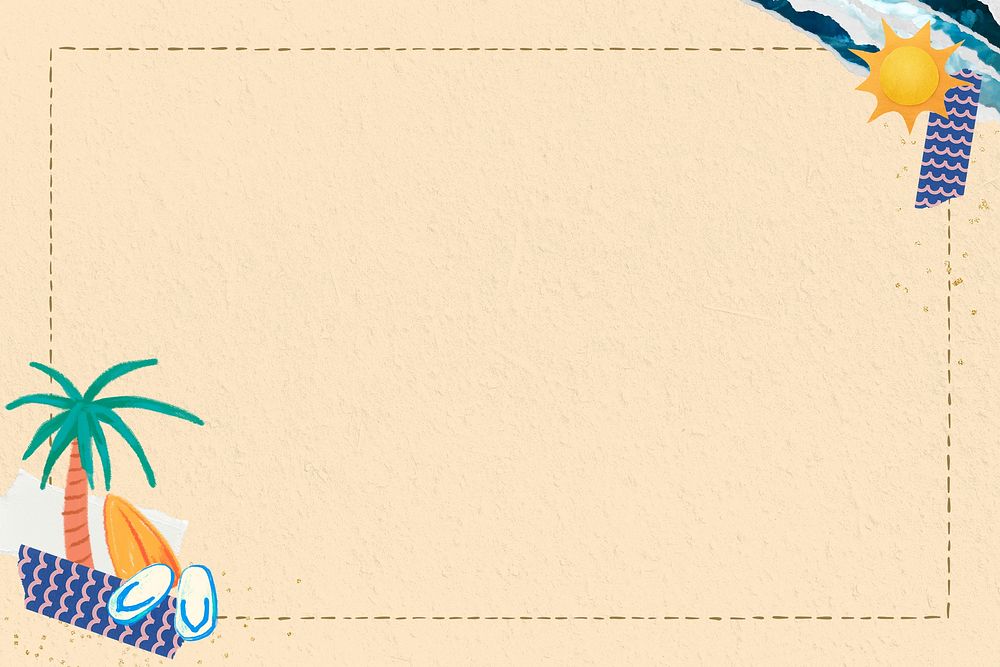 Tropical Summer frame background | Premium Photo - rawpixel