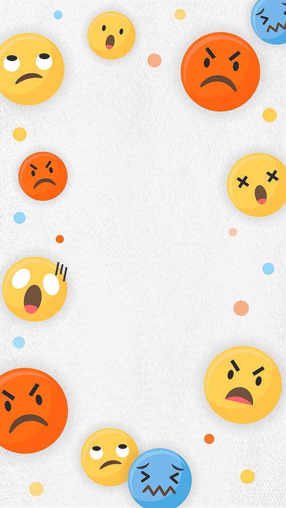 Angry emoticon frame, iPhone wallpaper, | Premium Photo - rawpixel