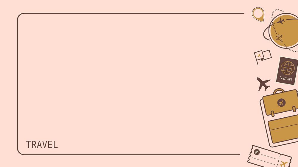 Pink travel illustration HD wallpaper | Free Photo - rawpixel