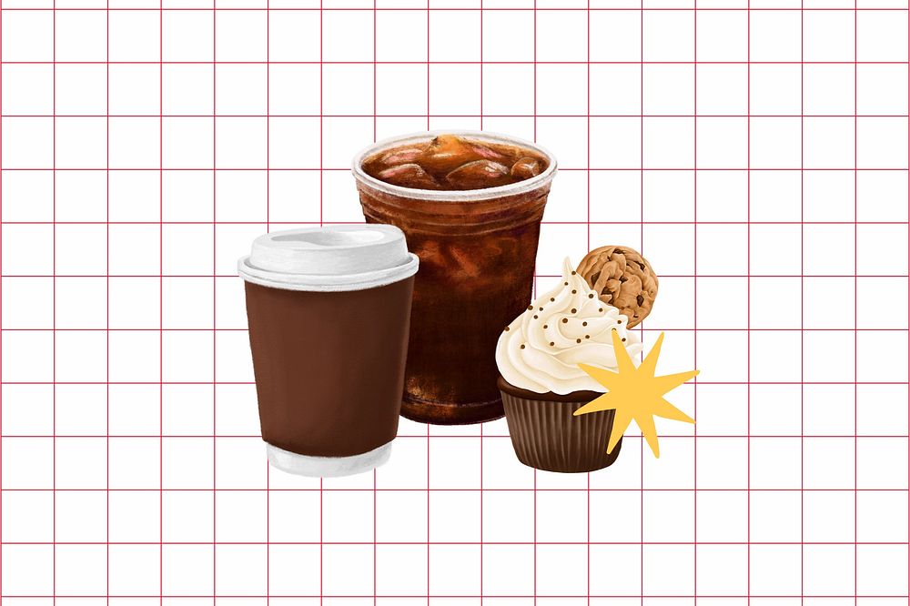 Coffee cafe, grid aesthetic background | Free Photo Illustration - rawpixel