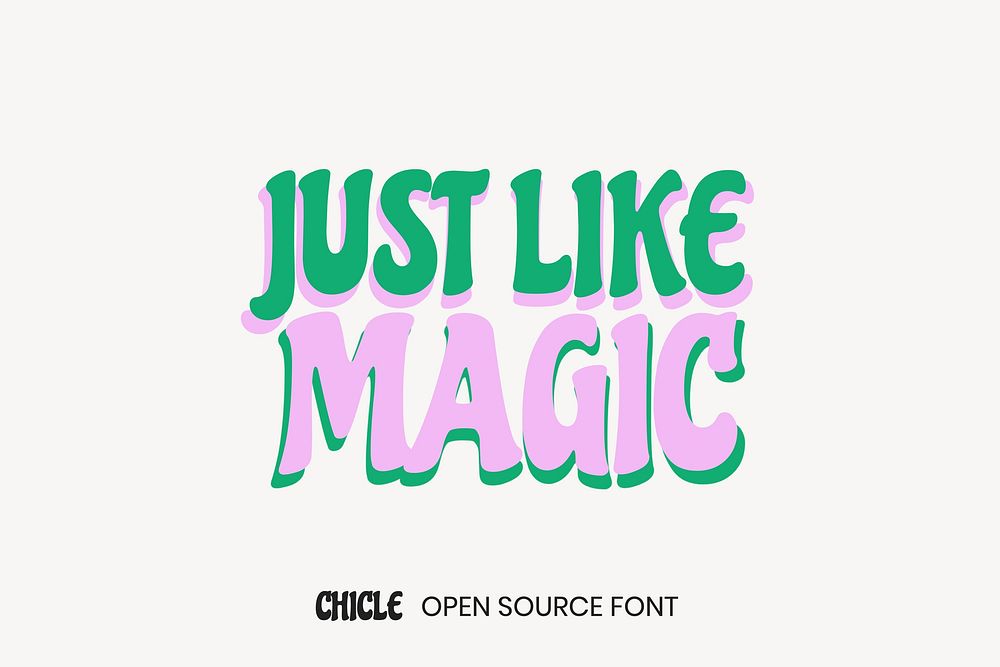 Chicle open source font by Sudtipos | Free Font Add-on - rawpixel