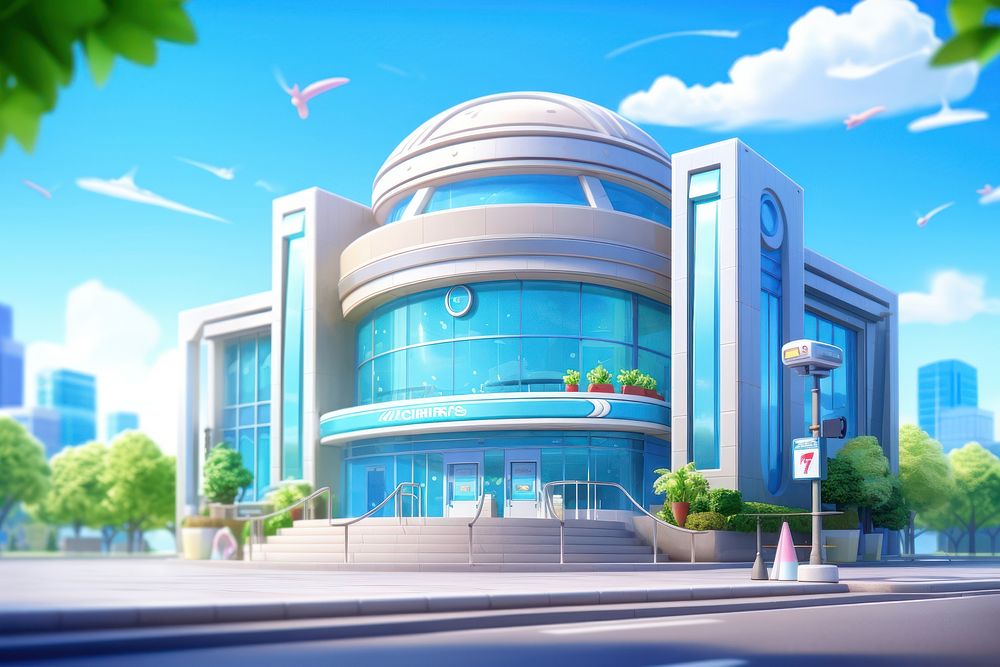 Building architecture cartoon plant. AI | Free Photo Illustration ...