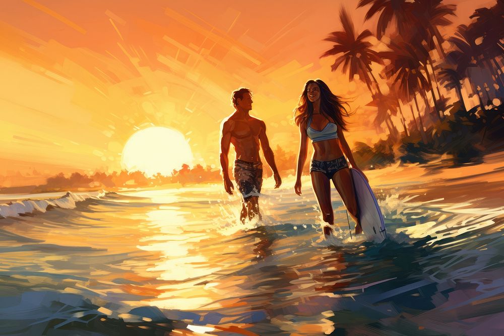 Surfing summer outdoors sports. AI | Free Photo Illustration - rawpixel