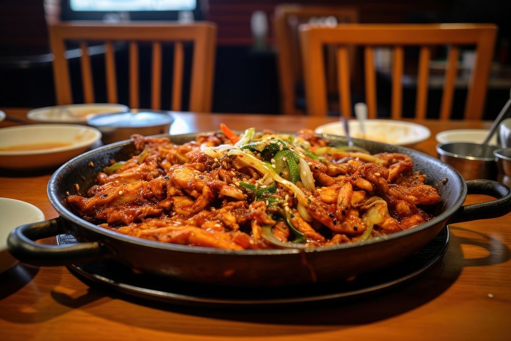 Table restaurant plate food. AI | Free Photo - rawpixel