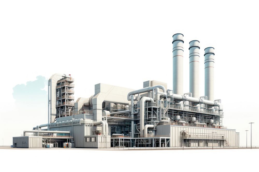 Architecture building factory white background. | Free Photo - rawpixel