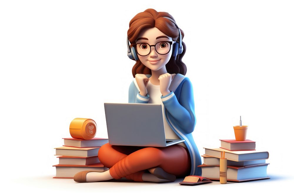 Publication computer portrait reading. AI | Free Photo Illustration ...