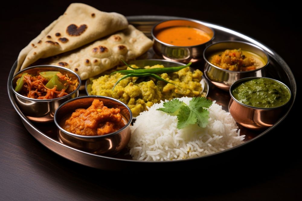 Lunch plate food meal. AI | Free Photo - rawpixel