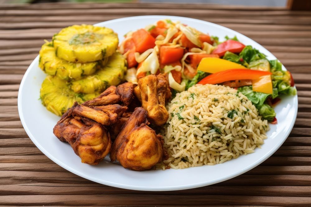 Food lunch plate meal. AI | Free Photo - rawpixel