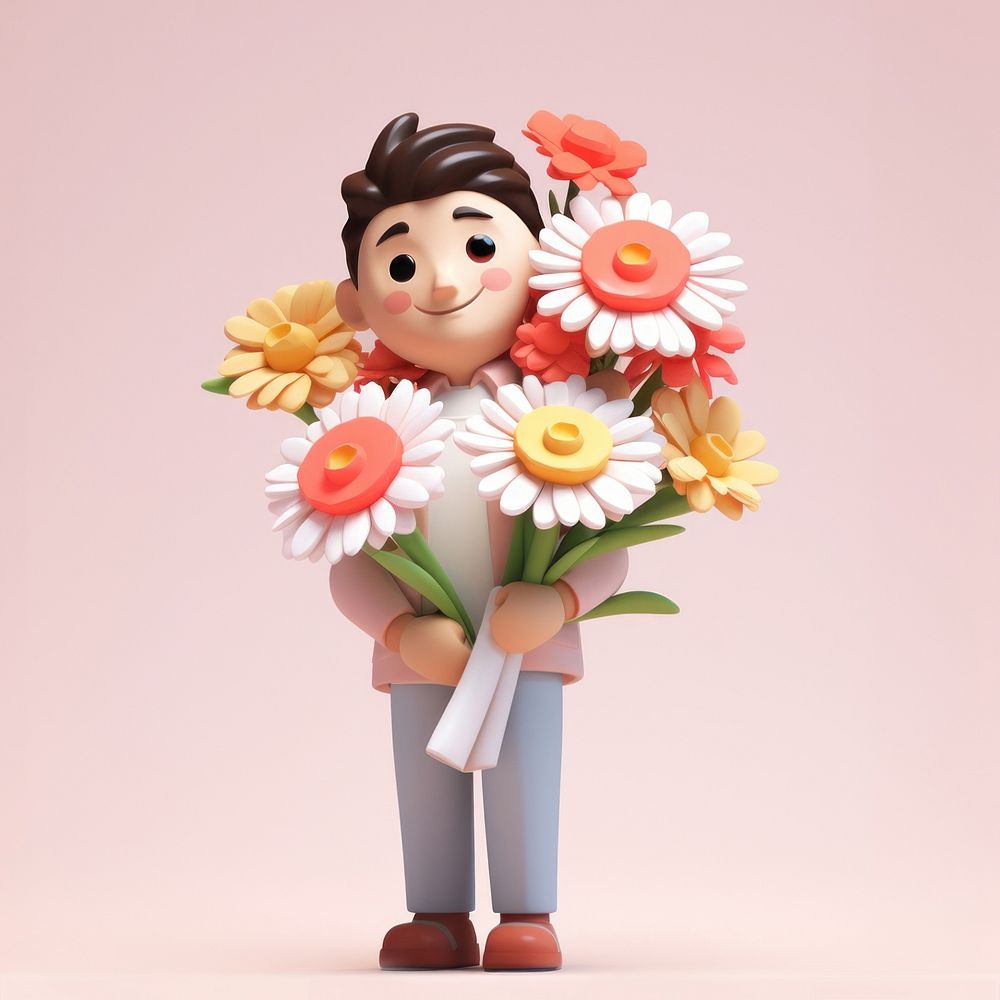 Flower cartoon person plant. AI | Free Photo Illustration - rawpixel