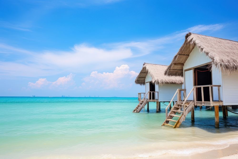 Sea hut architecture building. AI | Free Photo - rawpixel