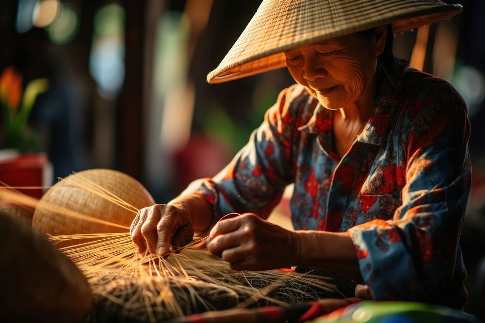 Tradition headwear weaving adult. AI | Free Photo - rawpixel