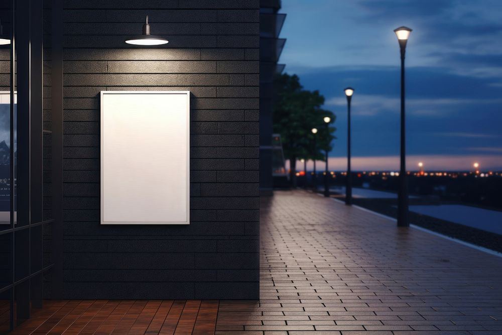 Lighting outdoors sign wall. AI | Free Photo - rawpixel