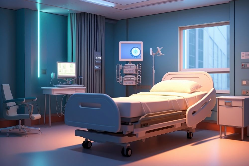Hospital architecture furniture building. AI | Free Photo Illustration ...