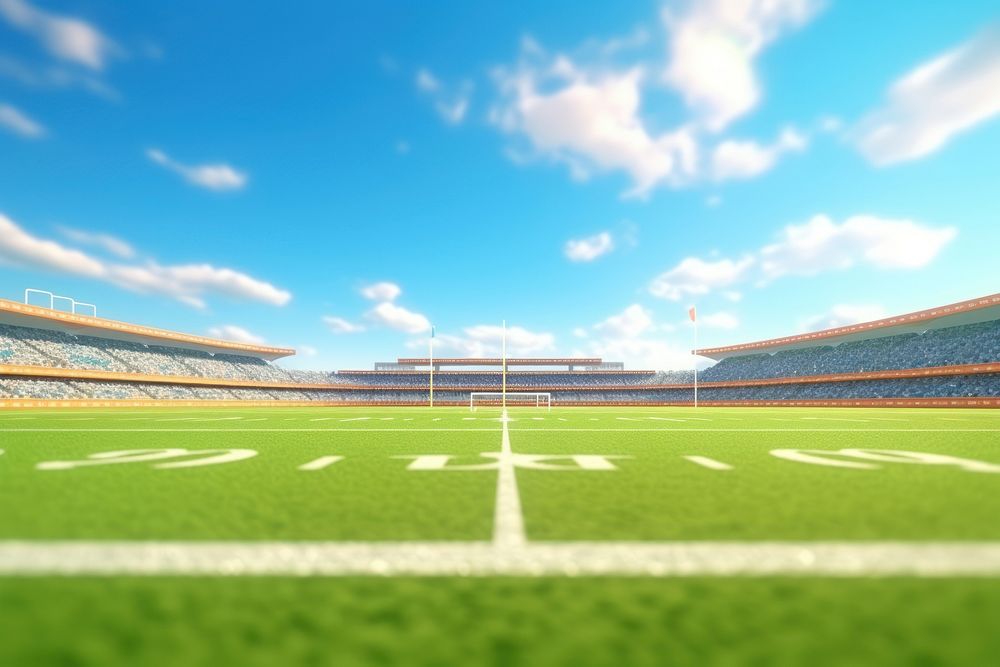 Backgrounds football field architecture. AI | Free Photo Illustration ...