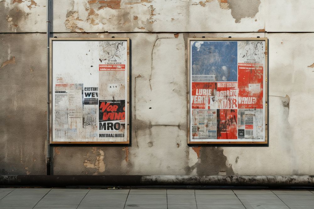 Wall text advertisement architecture. AI | Free Photo - rawpixel