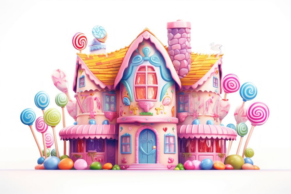Candy lollipop dessert house. AI | Free Photo Illustration - rawpixel
