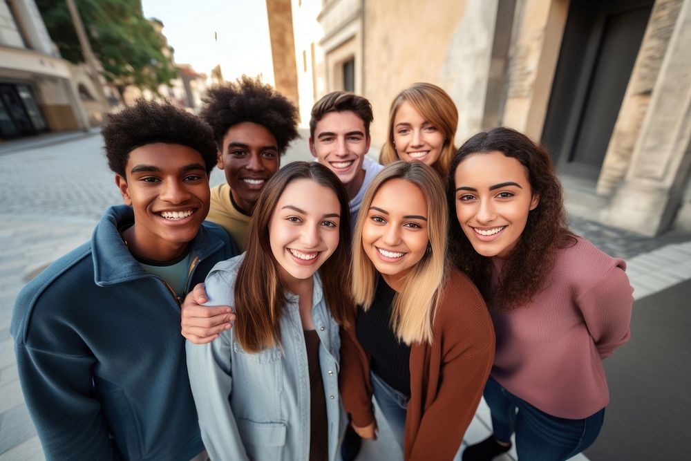 Teenager laughing portrait selfie. AI | Free Photo - rawpixel