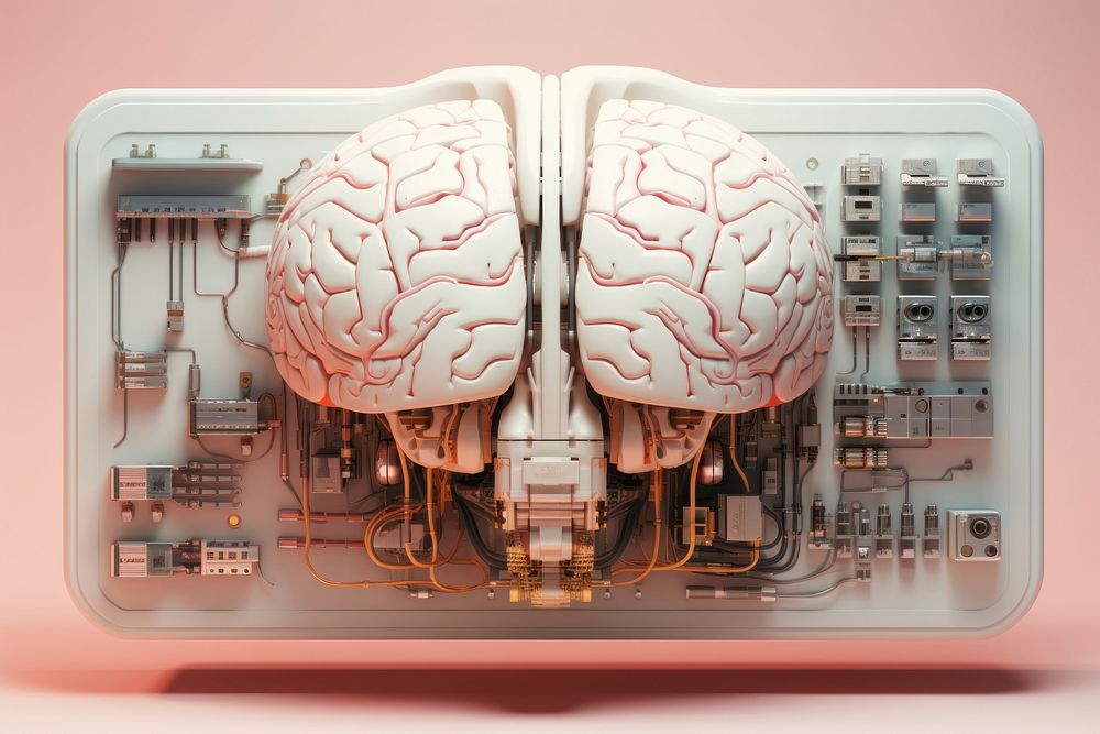 Brain electronics technology chandelier. AI | Free Photo Illustration ...
