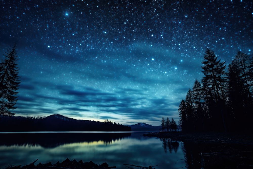 Night sky landscape outdoors. AI | Free Photo - rawpixel