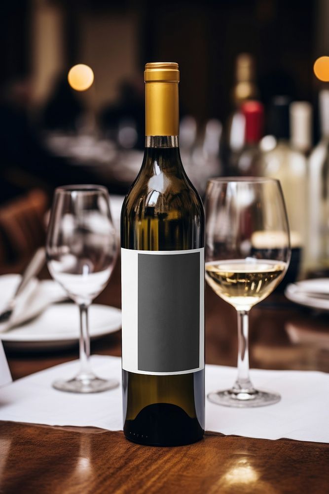 Blank wine bottle label with design | Premium Photo - rawpixel