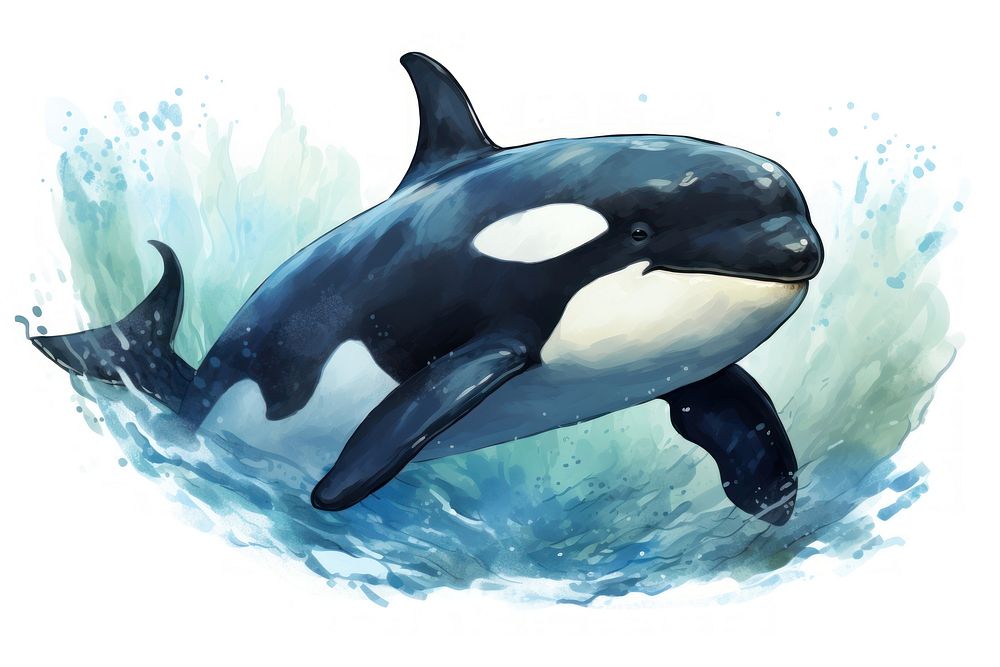 Animal mammal orca fish, digital | Free Photo Illustration - rawpixel
