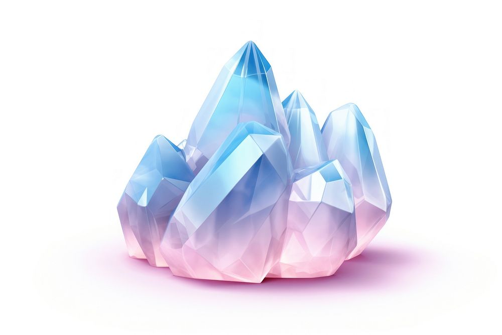 Crystal mineral quartz white background. | Free Photo Illustration ...