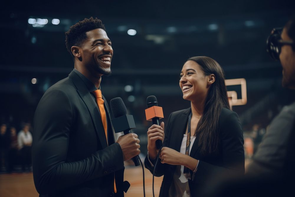 Basketball player microphone interview adult. | Free Photo - rawpixel