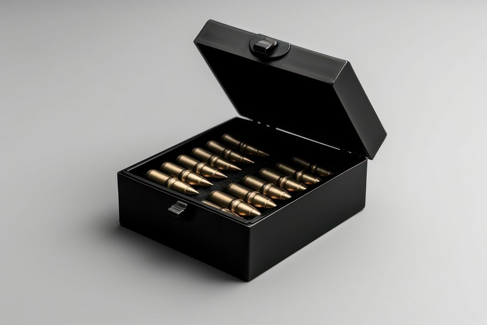 Bullet box ammunition black. AI | Free Photo - rawpixel