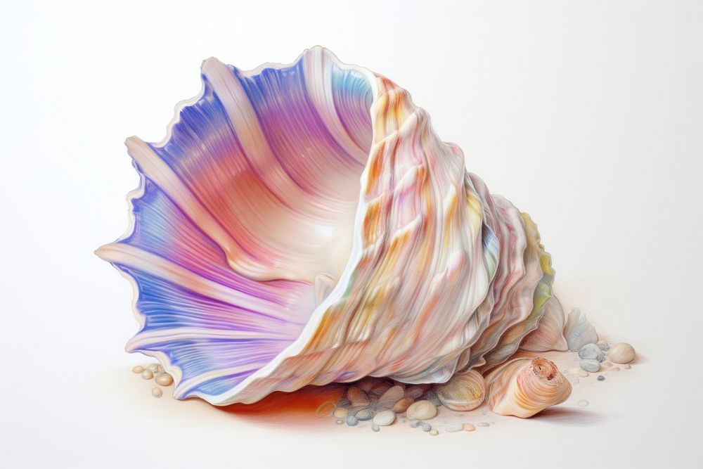 Sea shell conch clam invertebrate. | Free Photo Illustration - rawpixel
