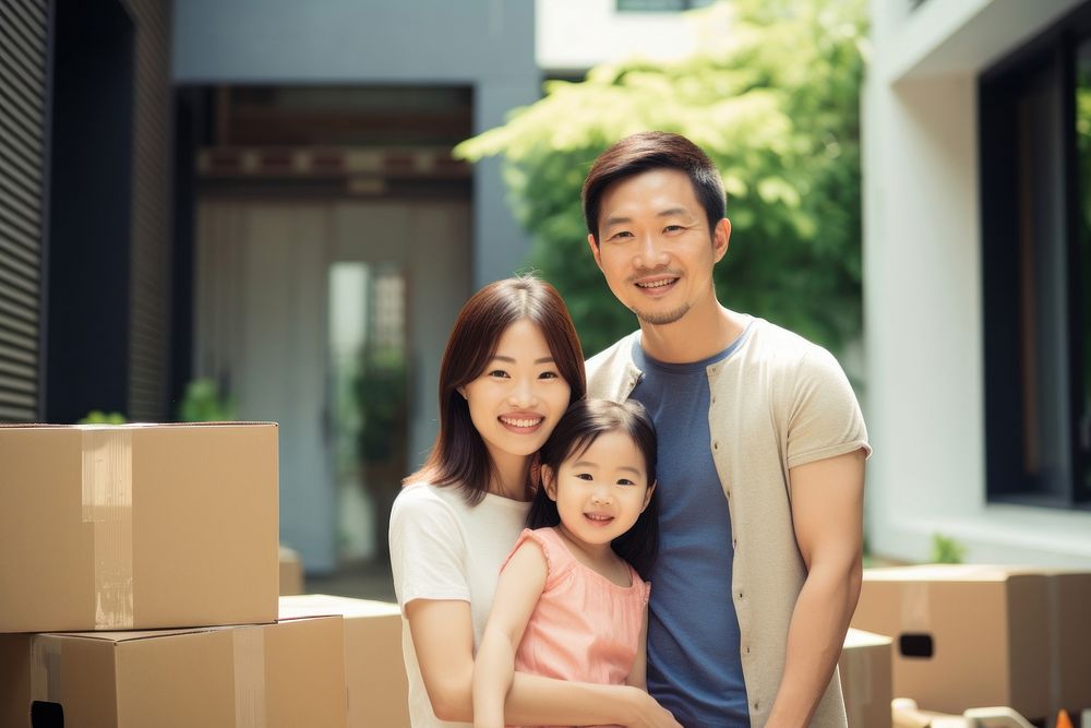 Cardboard family box standing. AI | Free Photo - rawpixel