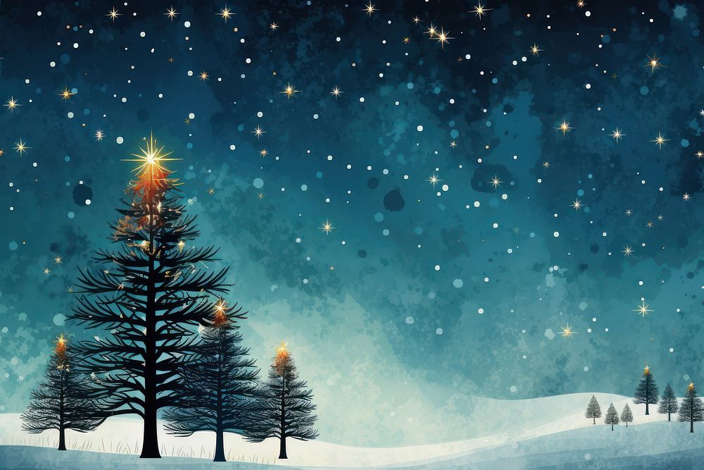 Christmas tree night christmas outdoors. | Free Photo Illustration ...