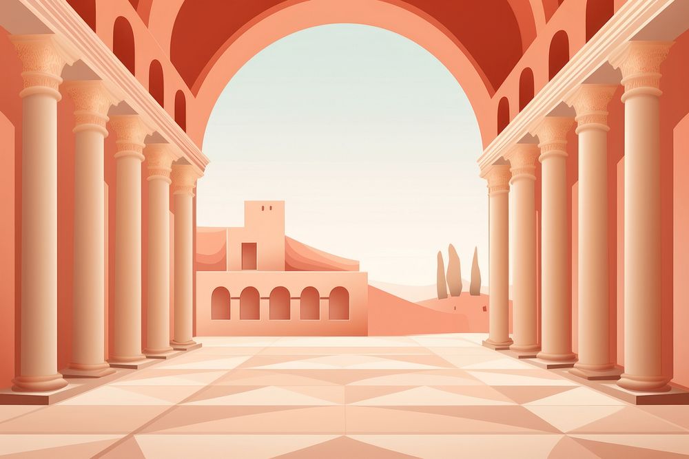 Empty roman architecture building caravanserai | Free Photo ...