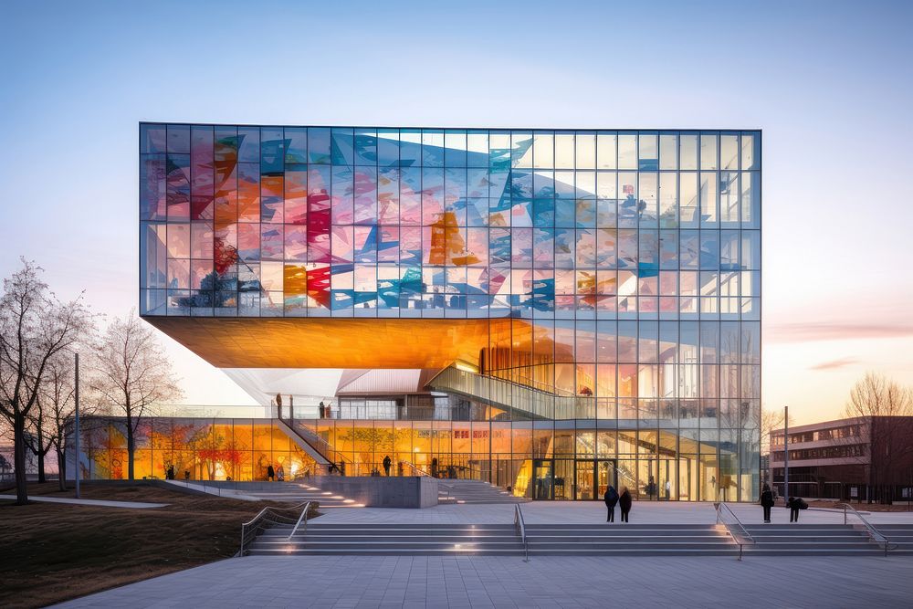 Modern library building architecture city | Free Photo - rawpixel