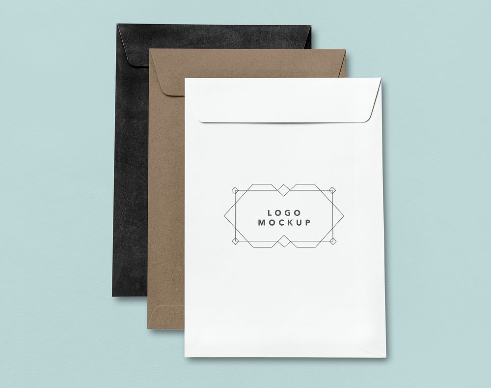 Three recycled paper envelope mockups | Premium PSD Mockup - rawpixel