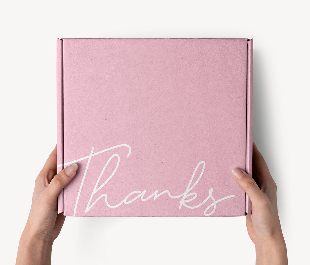 Mailing box mockup, pink product | Free PSD Mockup - rawpixel