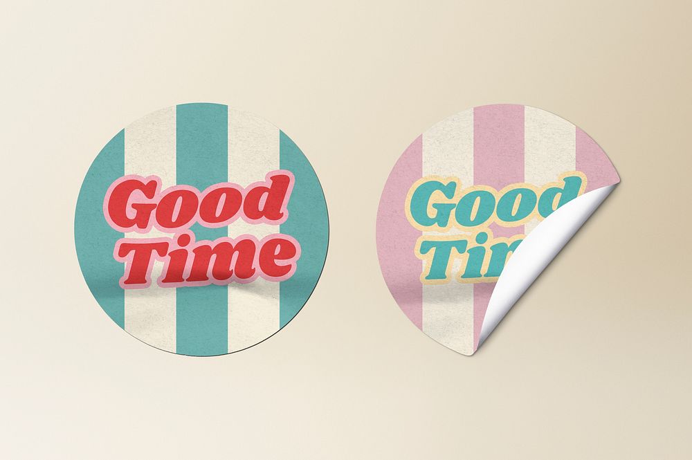 Badge paper sticker mockup psd | Free PSD Mockup - rawpixel