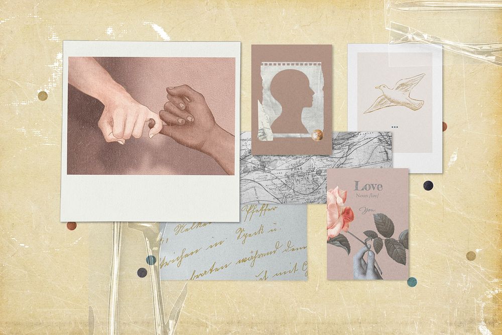 Aesthetic mood board mockup, flat | Premium PSD Mockup - rawpixel